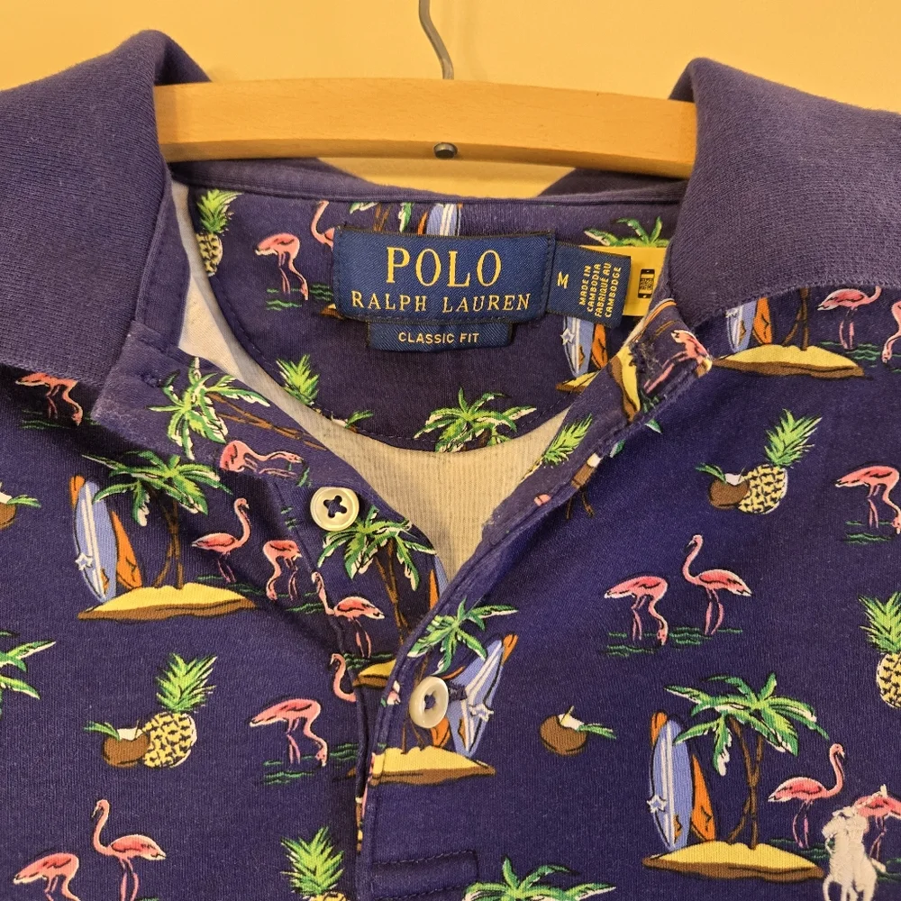 Polo Ralph Lauren | Shirts | Ralph Lauren Pink Flamingo Cotton Polo ...